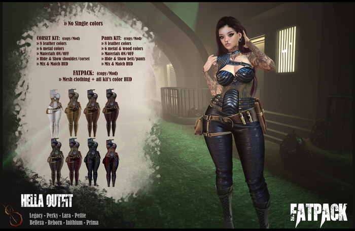 Second Life Marketplace Rks Hella Outfit Fatpack